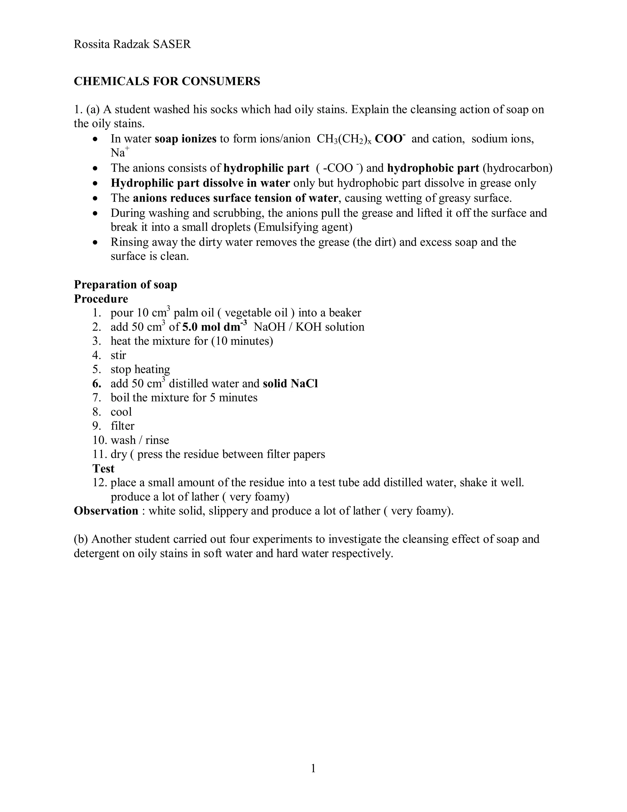 Chapter 14 Chemicals for Consumers | PDF