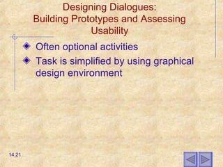 Chapter14 designing interfaces and dialogues | PPT