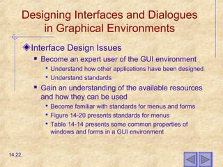 Chapter14 designing interfaces and dialogues | PPT