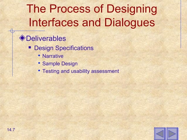 Chapter14 designing interfaces and dialogues | PPT