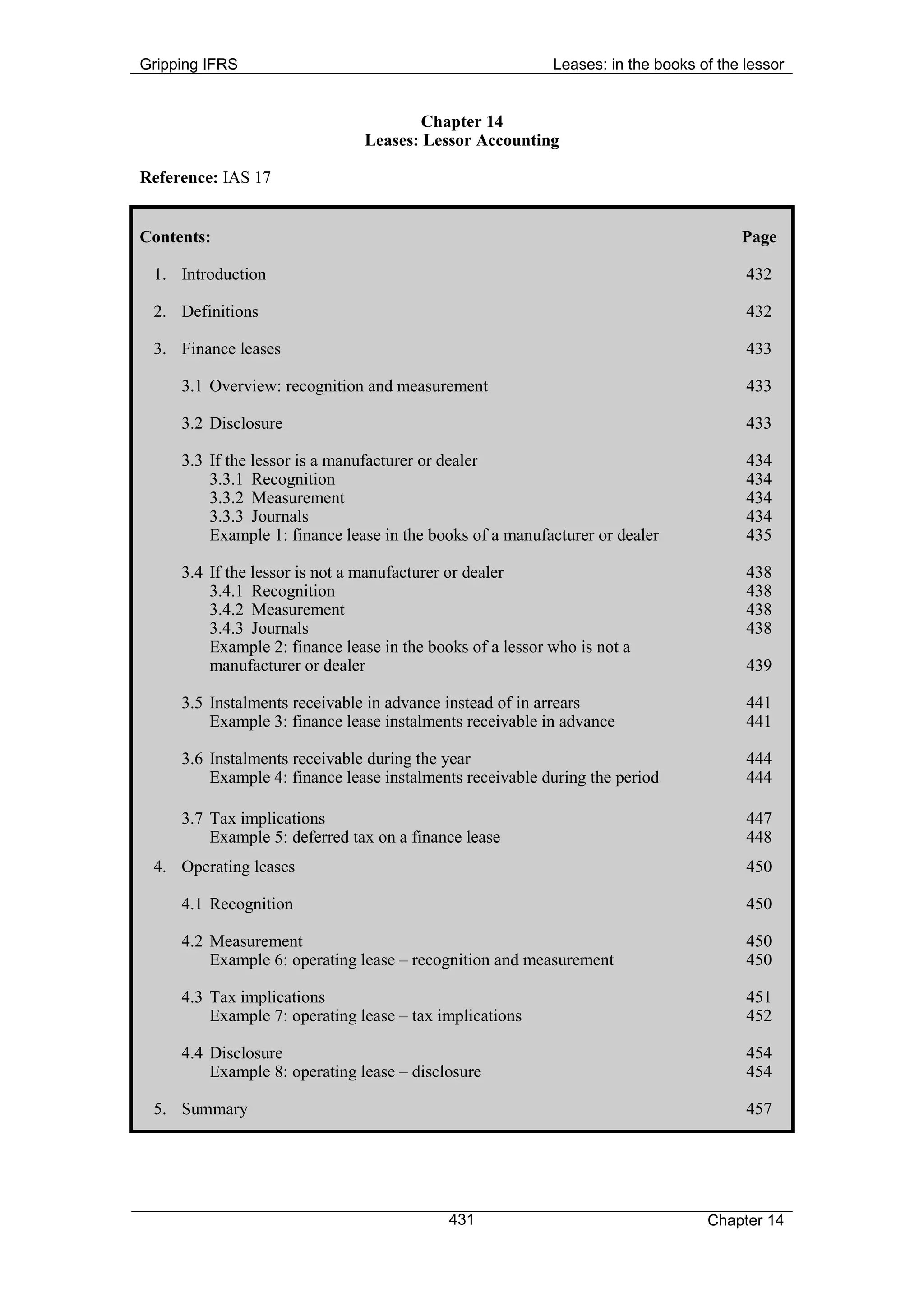 Chapter14 leases lessors2008 | PDF