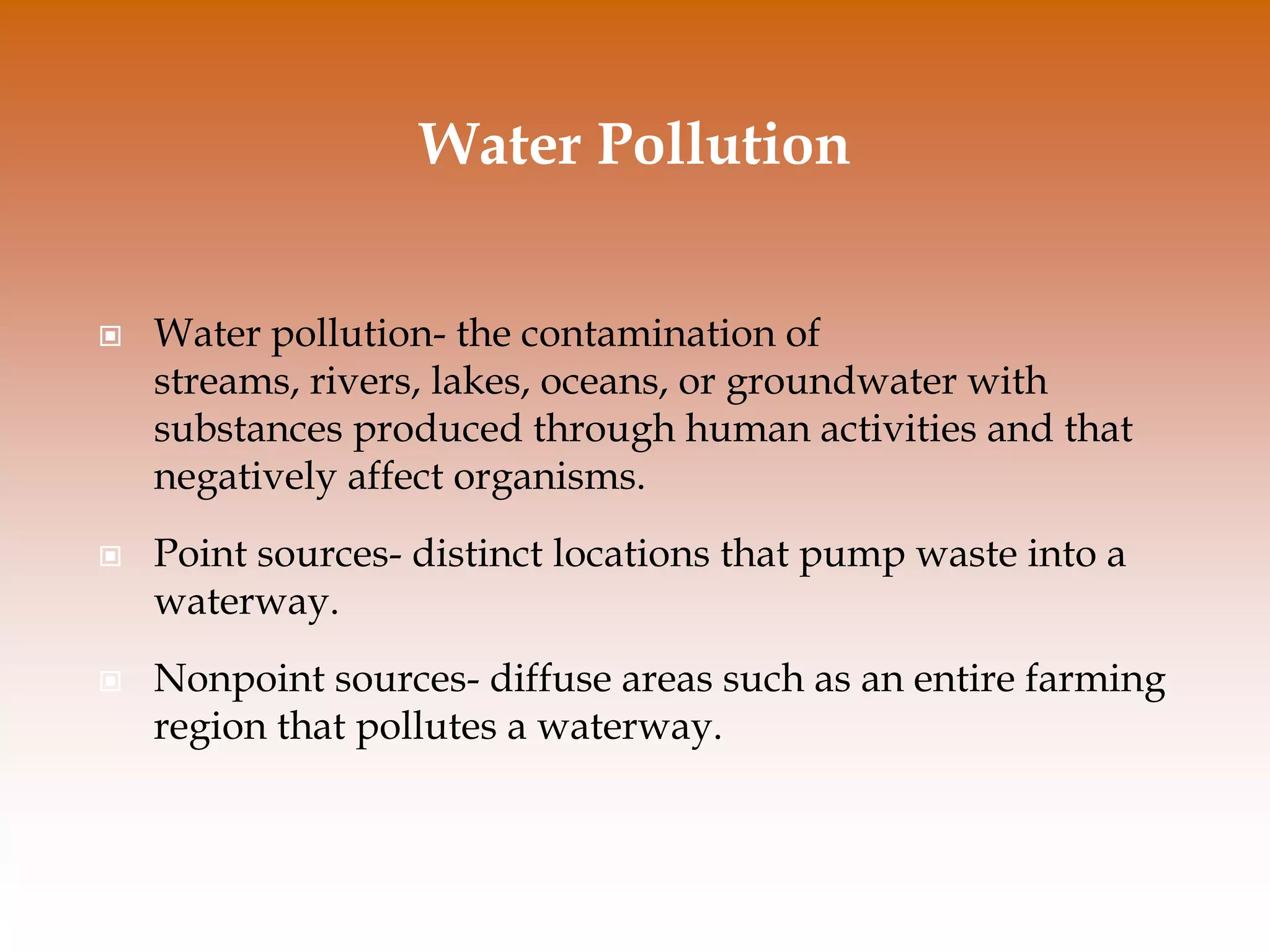 Chapter 14 Water Pollution | PPT