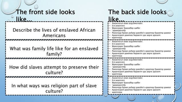 Chapter 14, lesson 4 enslaved people in the south | PPT