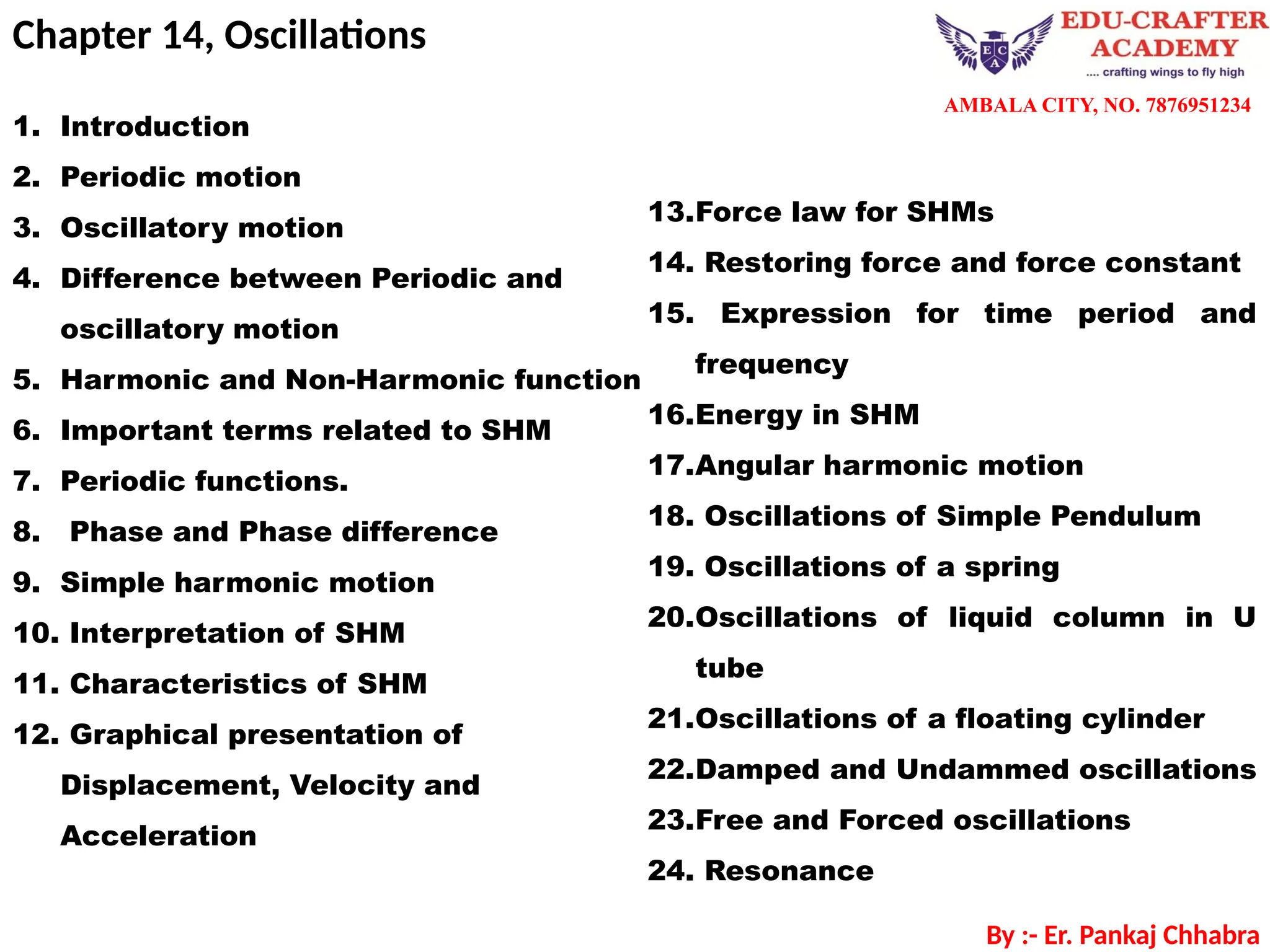 chapter 14oscillations.pptx class 11 physics | PPTX
