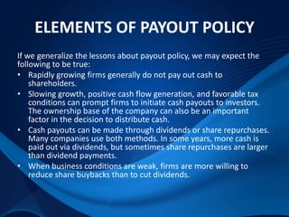 Payout Policy - Chapter 14 Gitman Book | PPTX
