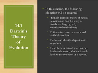 Chapter 14 Darwin and Evolution | PPTX