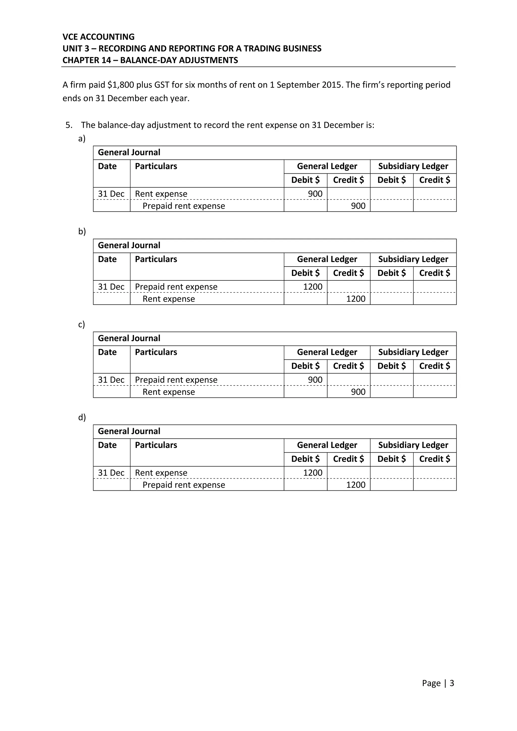 Chapter 14 Prepaid and Accrued Expenses - Test | PDF