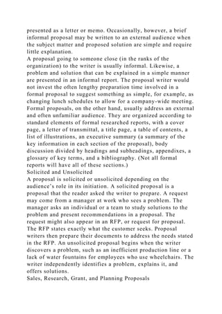 Chapter14ProposalsGoals· Define proposals and determine th.docx