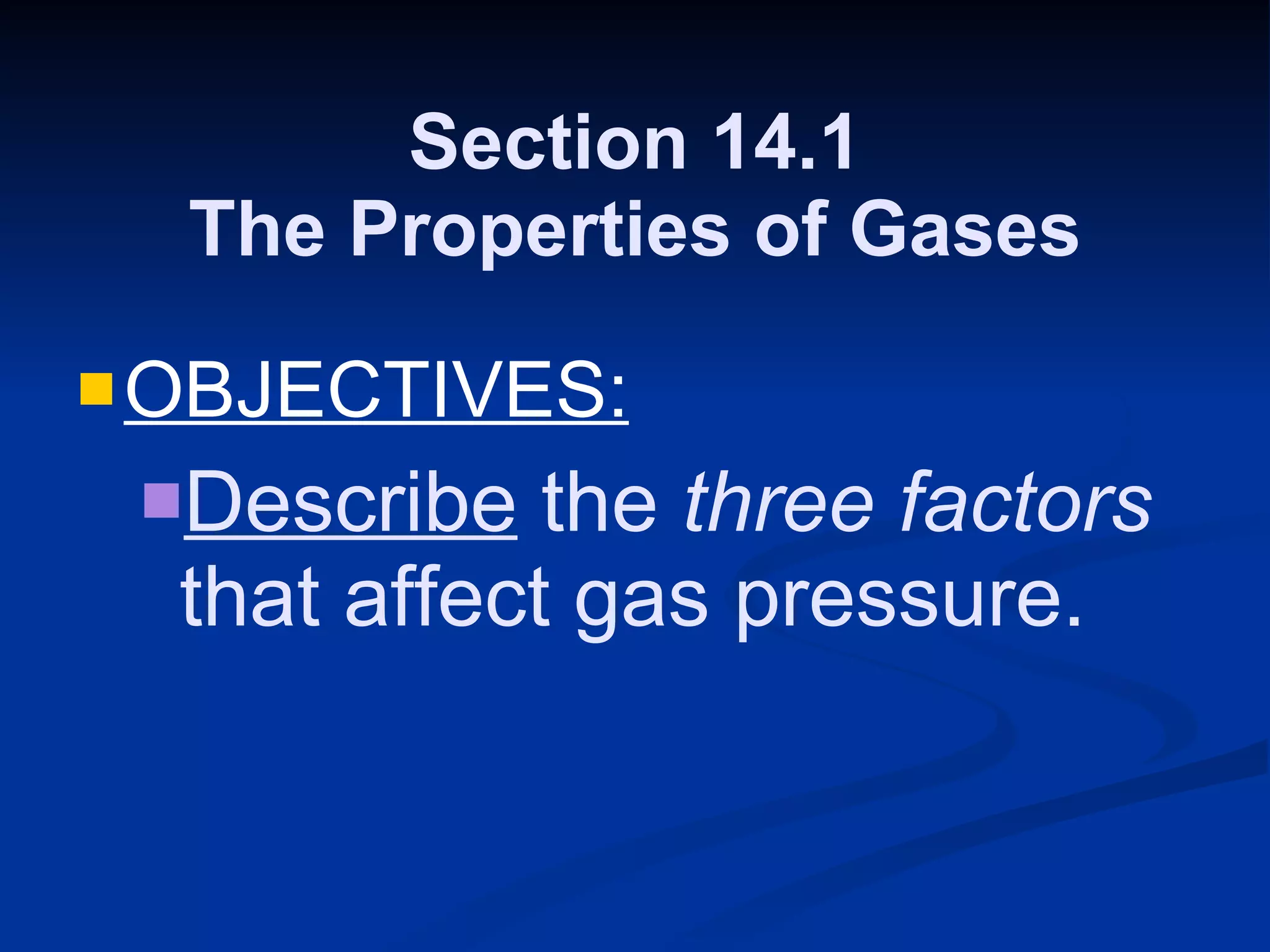 Chemistry - Chp 14 - The Behavior of Gases - PowerPoint | PPT