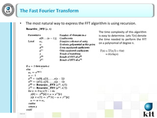 The Fast Fourier Transform (FFT) | PDF