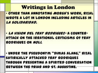 Chapter 15 Life and Works of Rizal in London | PPTX