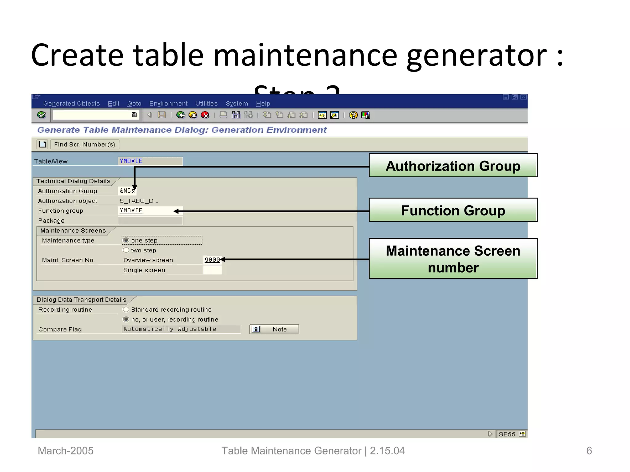 table maintenance generator1 | PPT