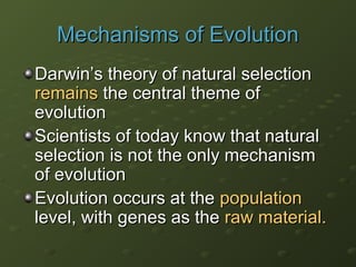 Chapter 15.3 shaping evolutionary theory | PPT