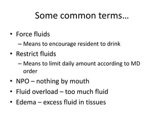Chapter 15: Nutrition and Hydration | PPTX
