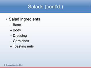 Chapter 15 - Soups, Salads, and Gelatins | PPTX