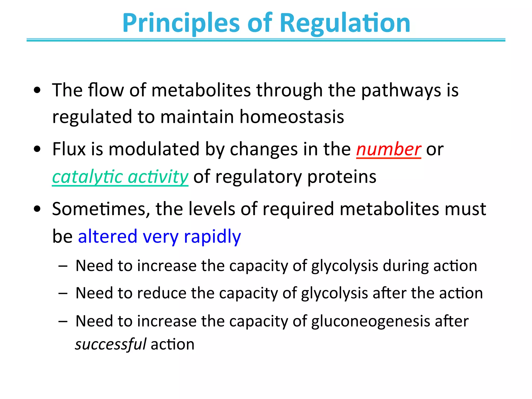 Chapter 15 - principle of metabolic regulation - Biochemistry | PDF