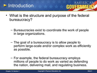 Federal Bureaucracy Structure
