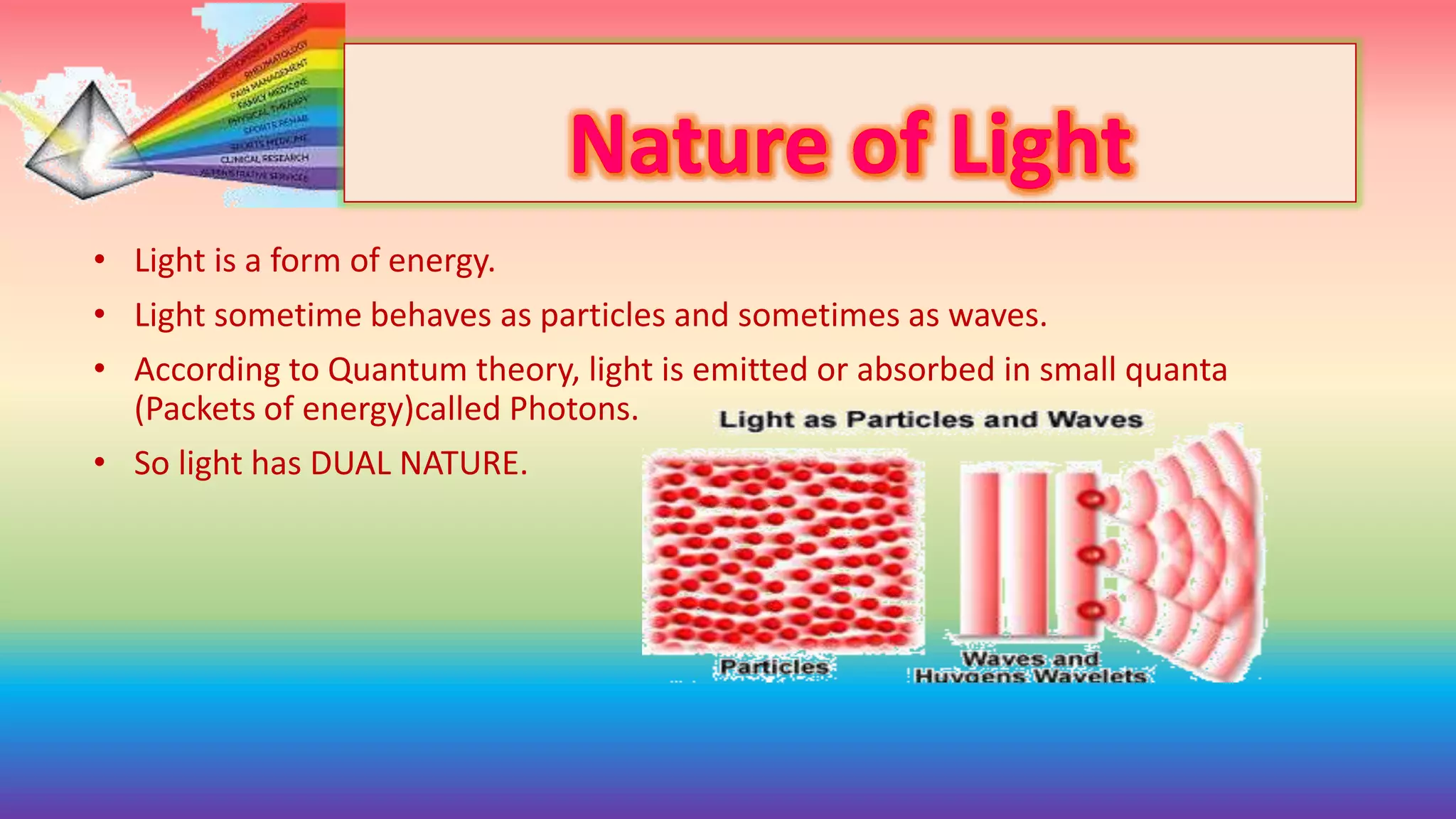 Chapter: Nature of light and Electromagnetic spectrum | PPTX