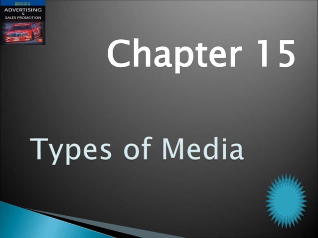 Chapter 15.ppt Types of MediaAdvertising | PPT