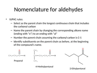 Chemistry notes aldehydes ketones and carboxylic acid | PPT