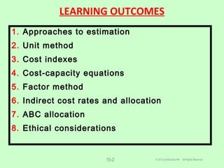 Chapter 15 cost estimation | PPT