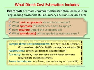 Chapter 15 cost estimation | PPT