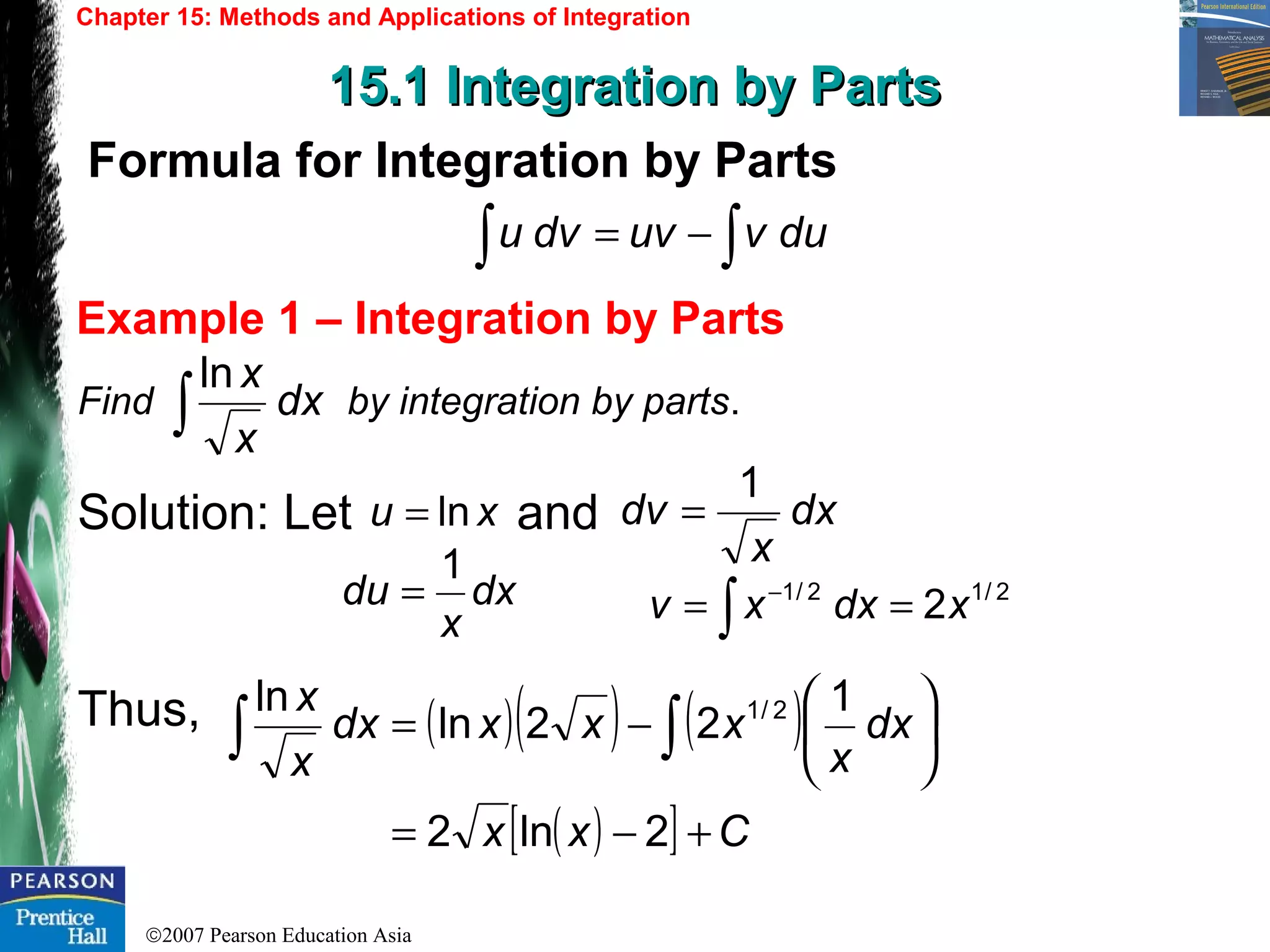 Chapter 15 - Methods and Applications of Integration | PPT