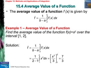 Chapter 15 - Methods and Applications of Integration | PPT