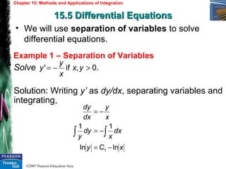 Chapter 15 - Methods and Applications of Integration | PPT