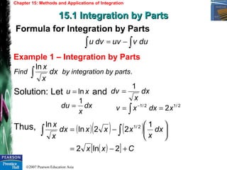 Chapter 15 - Methods and Applications of Integration | PPT