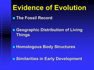 Chapter 15-Notes evolution of organisms ppt | PDF