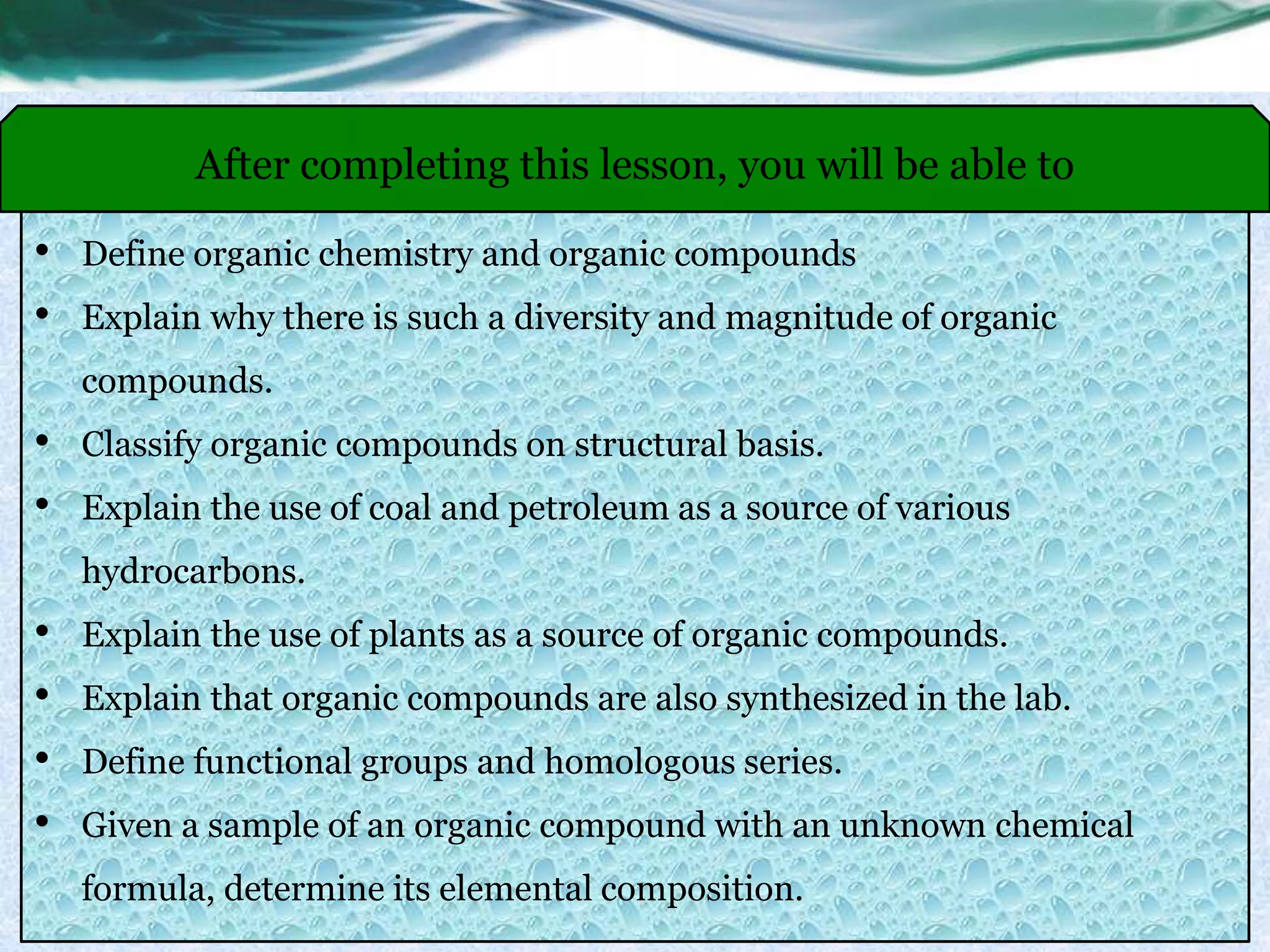 Chapter 15 organic chemistry | PPTX | Chemistry | Science