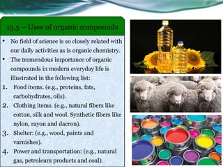 Organic Compounds In Daily Life
