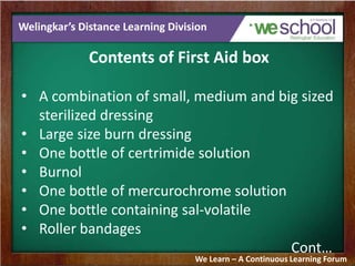 Safety, First Aid and Health | PPTX | First Aid | Injuries