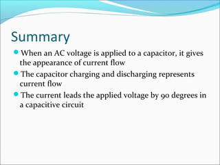 capacitive ac circuits | PPT