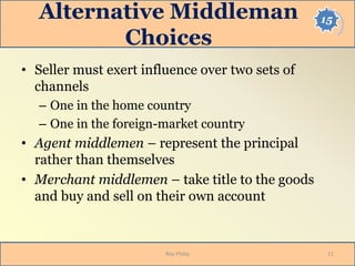 Chapter 15 channel_international_marketing_15th | PPT