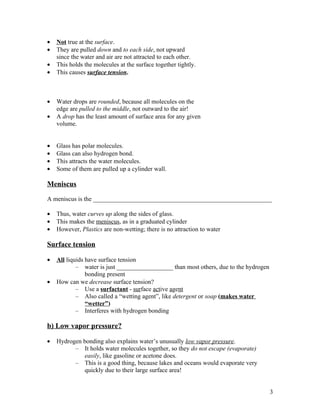 Chemistry - Chp 15 - Water and Aqueous Systems - Notes | DOC ...