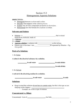 Chemistry - Chp 15 - Water and Aqueous Systems - Notes | DOC ...