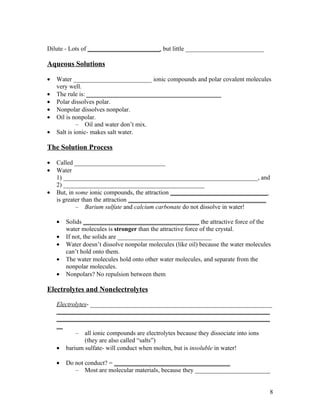 Chemistry - Chp 15 - Water and Aqueous Systems - Notes | DOC ...