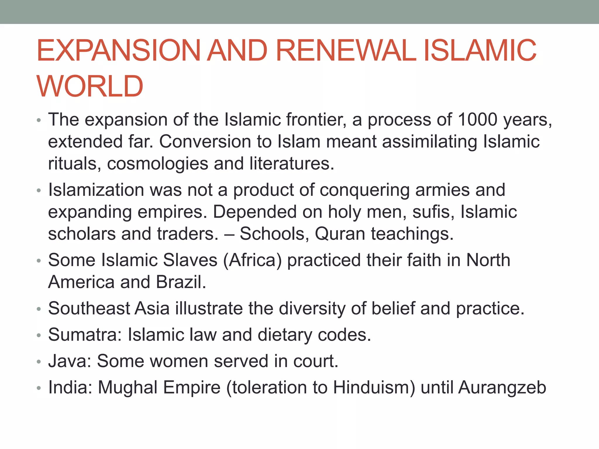 AP WORLD HISTORY: Chapter 15 cultural transformations: Religion and ...