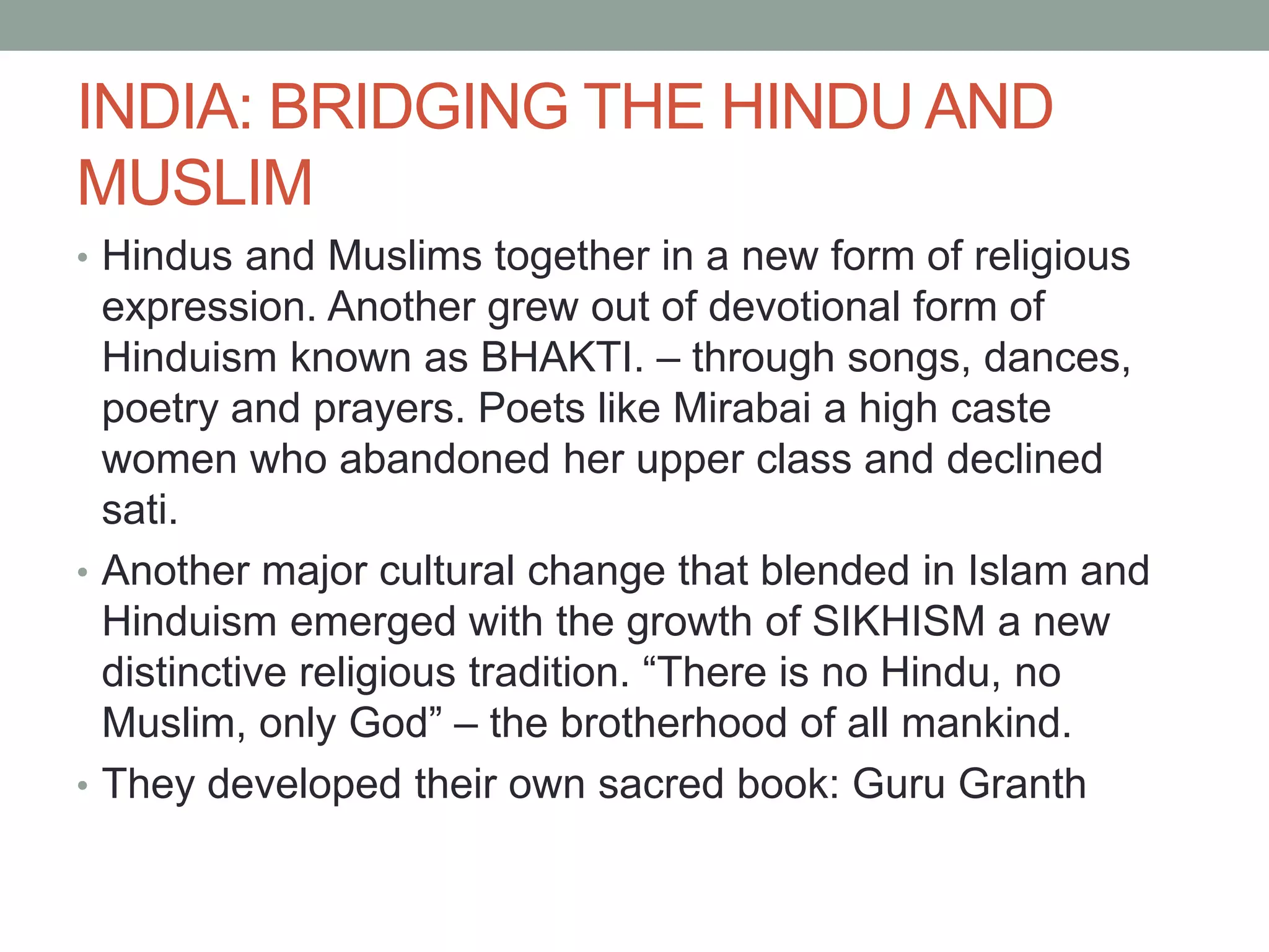 AP WORLD HISTORY: Chapter 15 cultural transformations: Religion and ...