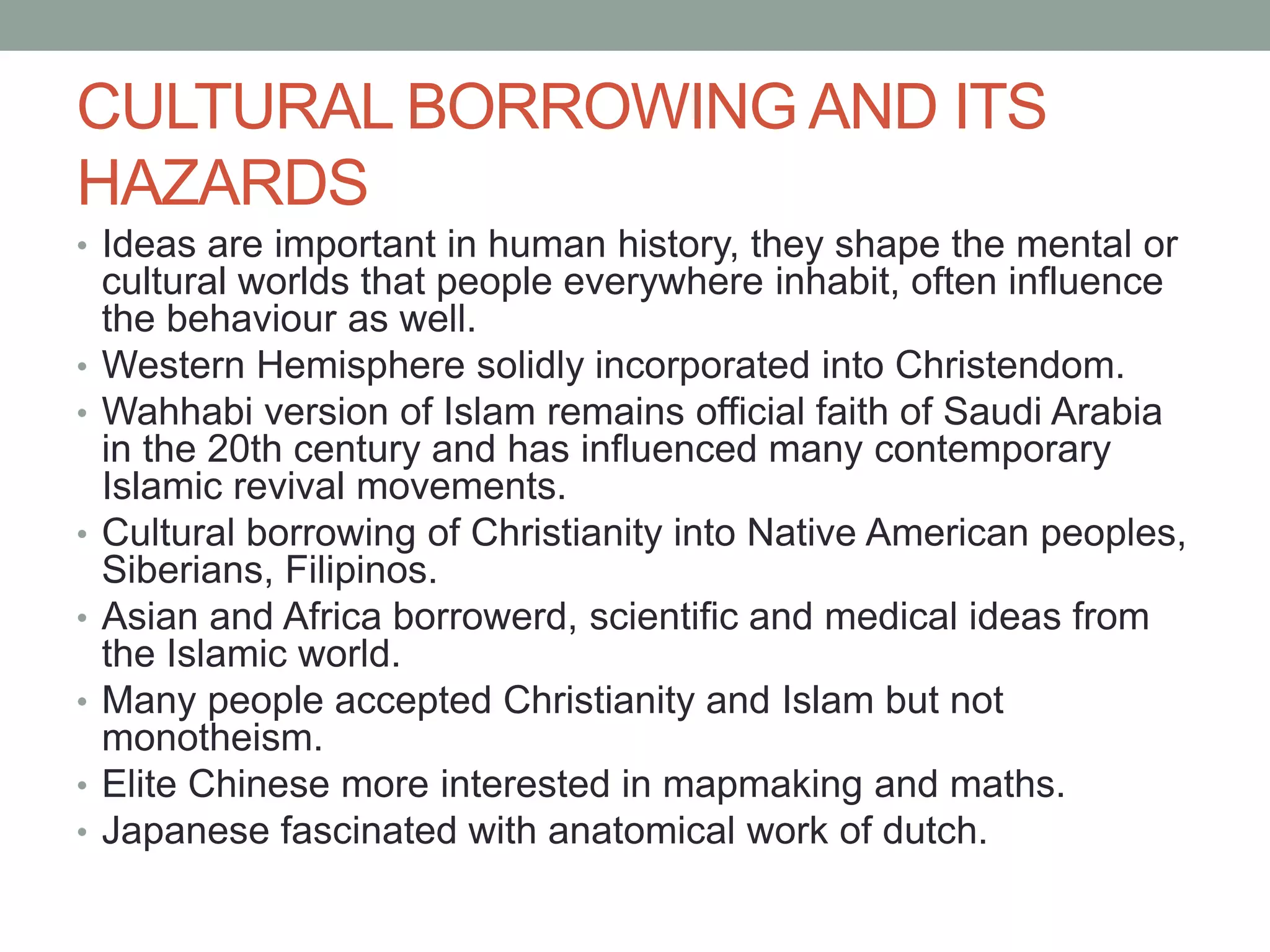 AP WORLD HISTORY: Chapter 15 cultural transformations: Religion and ...