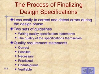 Chapter15 finalizing design specifications | PPT