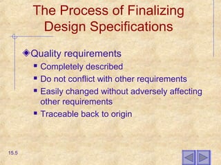 Chapter15 finalizing design specifications | PPT