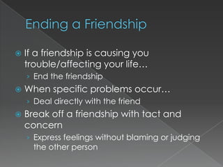 Chapter 15 friendships | PPTX