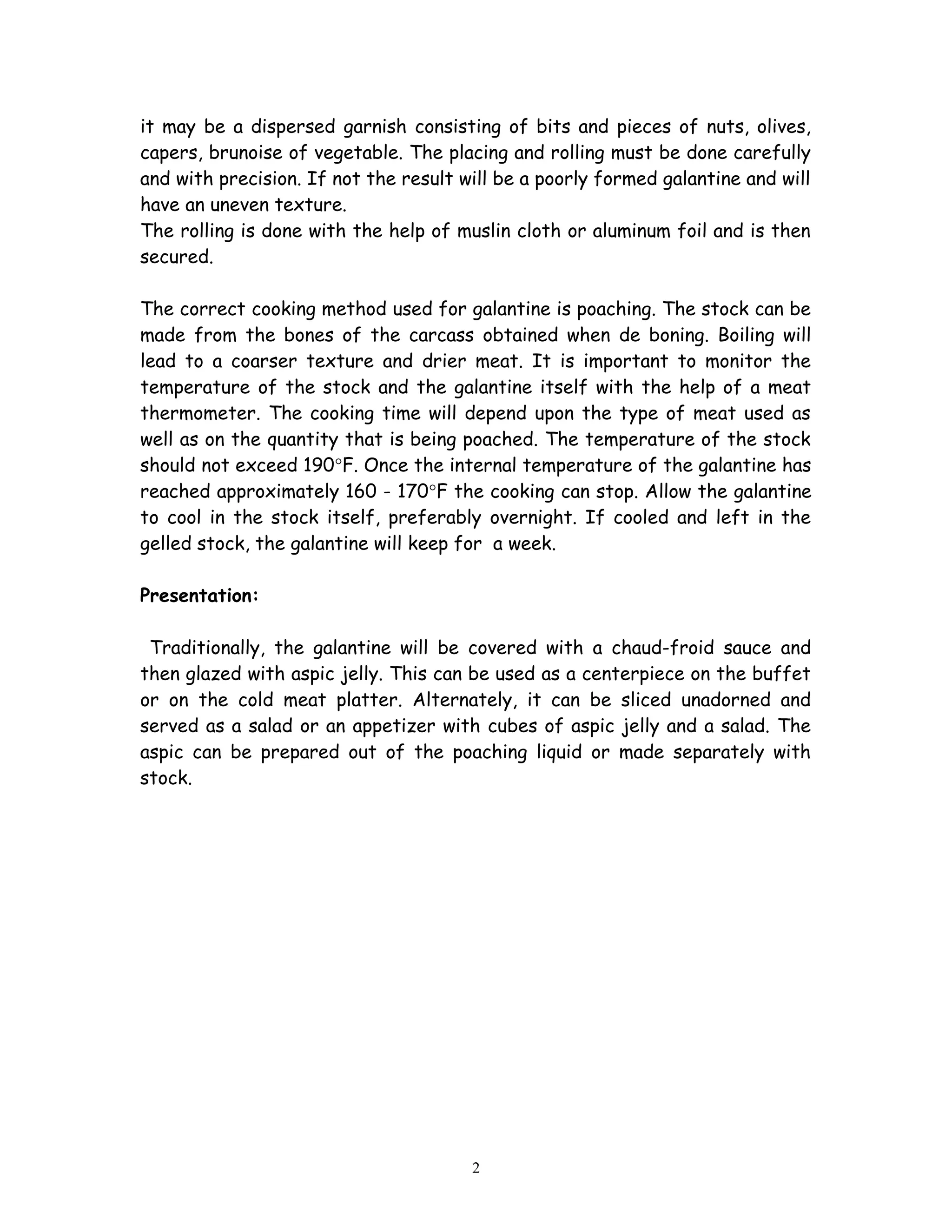 Chapter 15 galantine, ballotine, roulade and parfait | DOC