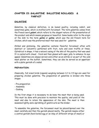 Chapter 15 galantine, ballotine, roulade and parfait | DOC
