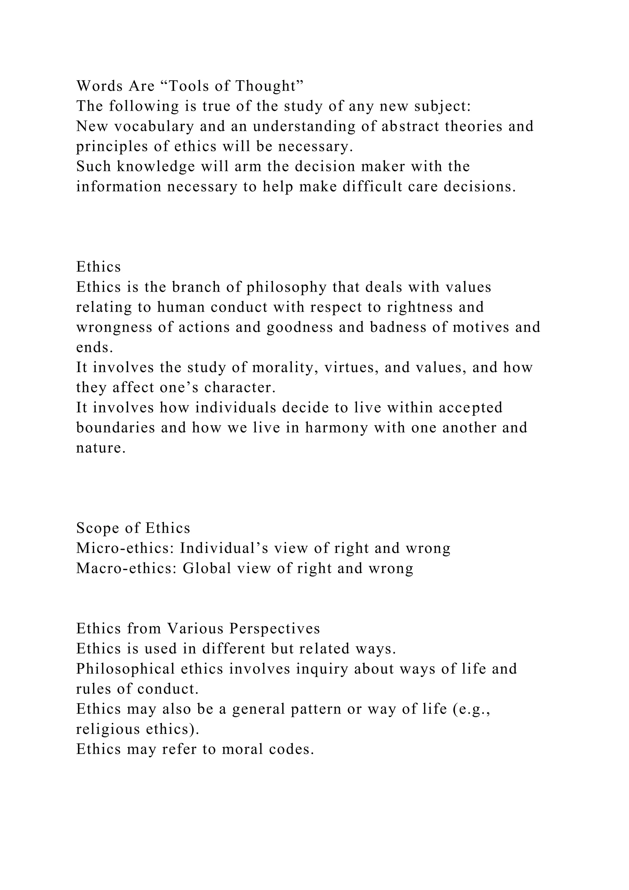 Chapter 15Healthcare EthicsLearning Objectives (1 of 2).docx