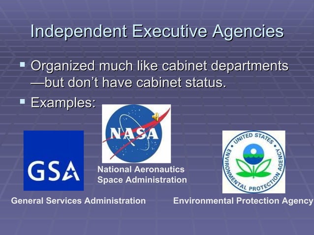 Chapter 15 section 4 (independent agencies) | PPT