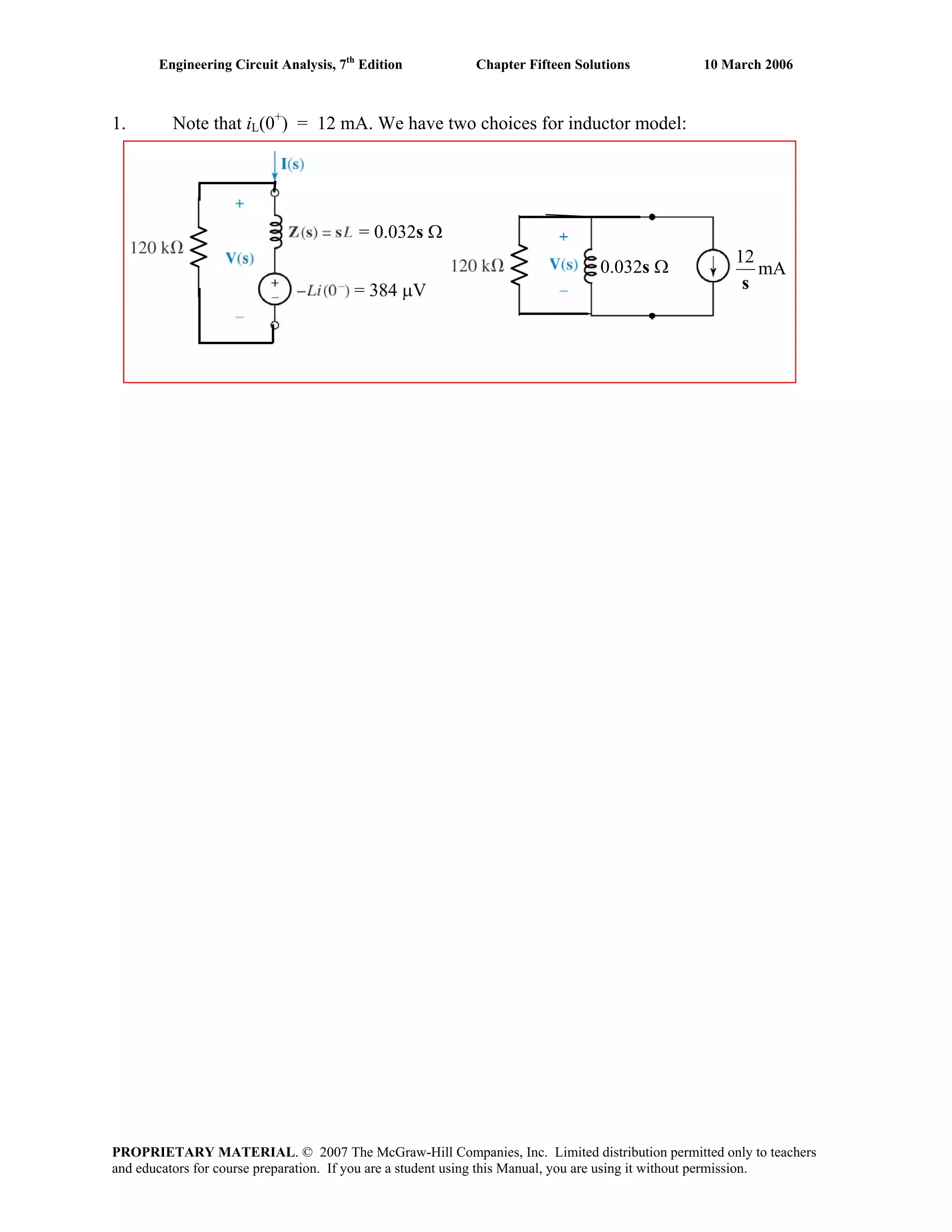 Chapter 15 solutions_to_exercises(engineering circuit analysis 7th) | PDF